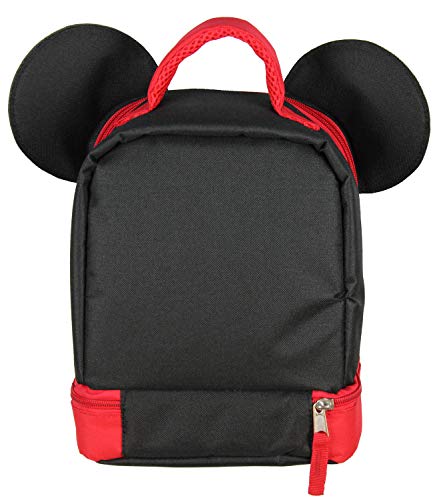 Mickey Mouse Dual Compartment 3D Ears Winking Mickey Insulated Lunch Box