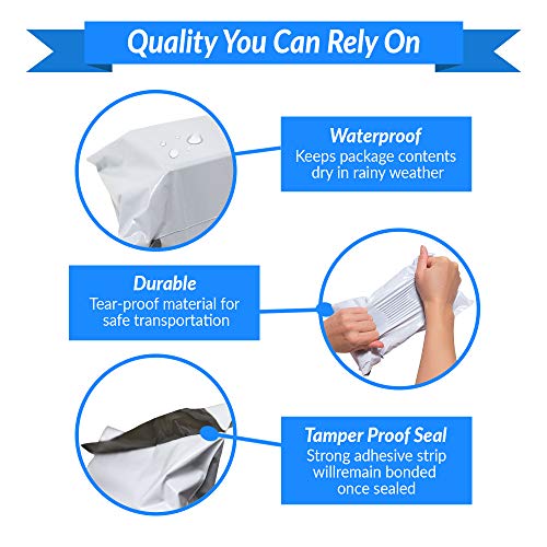 Reli. Poly Mailers 6x9 | 1000 Pcs Bulk | Small Mailing Envelopes/Shipping Bags | White Packaging Bags for Shipping | Non-Padded Poly Mailers | Self Sealing Mailing Bags for Small Items, Bulk (White)