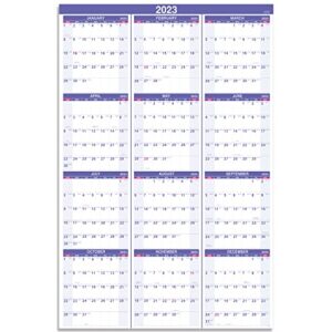 2023 yearly wall calendar – yearly wall calendar2023, 2023 wall calendar with julian date, from jan.2023 to dec.2023, thick paper, vertical, 34.8″ x 22.8″ (open) – purple