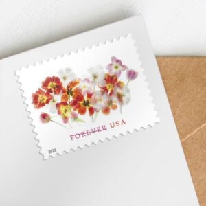 US Postal TULIPS Forever Postage Stamps - First Class for Mailing Invitations, Weddings, Celebrations, Valentines, Graduation, RSVP (1 Sheet of 20) - TZ Envelope