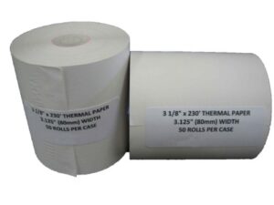 ncr 856348 thermal receipt paper, 3-1/8″ x 230′ white (50 rolls)