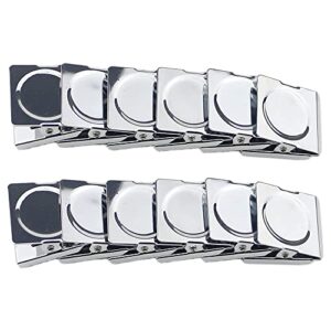 ogrmar metal clip 1.2″-12 pack refrigerator whiteboard wall magnetic memo note clip metal clip (1.2″)