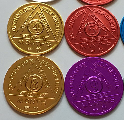 SET of 12 Recovery AA Medallion / Coins BSP 24hr-11mo Commemorative