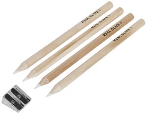 pepperell real slate chalk pencils 5/pkg w/sharpener