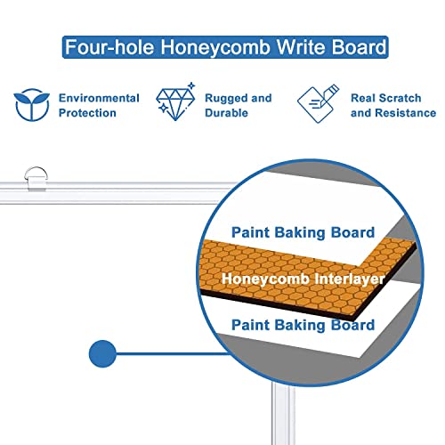 Magnetic White Board for Wall 24 X 18 Inches, White Board Dry Erase Board Hanging Whiteboard with Aluminum Frame for Office Home