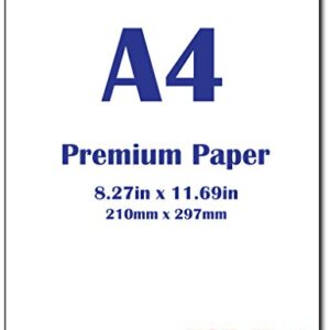 Premium A4 (8.3"x 11.7") Printer Paper - 28lb Bond / 70lb Text (105 gsm) Bright White Paper (40 Sheets)