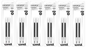 uni-ball signo 207 gel pen refills, 0.7mm, medium point, black ink, pack of 12