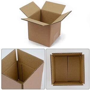 SUNLPH Shipping Boxes 4x4x4 Inches Small Corrugated Cardboard Boxes, 25 Pack