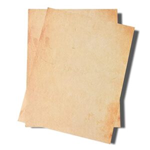 loose leaf paper, stationery writing paper, vintage antique letterhead paper 8.5″ x 11″ ,100 sheets, a4 unpunched refills paper for ring binder/discbound, decorative printer paper