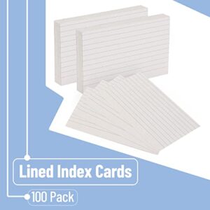 Mr. Pen- Lined Index Cards, 3x5, 100 Cards, Flash Cards, Note Cards, Index Card, Study Cards, Flash Cards for Studying, Lined Note Cards, 3x5 Notecards, Index Cards 3x5, Notecards for Studying