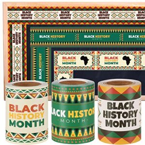 98 feet black history month bulletin board border decorations, 3 rolls kente bulletin board borders black history month decorations for classroom african american festival wall and door decoration