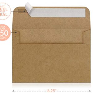 Sweetzer & Orange, A4 Brown Envelopes Self Seal. 100x Envelope and Box. Mailing Envelopes 4x6 (4.25 x 6.25 in.) Kraft 150gsm Self Sealing Envelopes, Blank 4x6 Envelopes for Invitations and Wedding