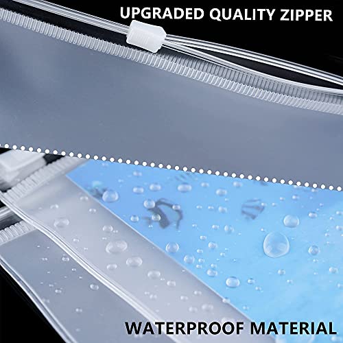 35pcs Binder Pockets A6 Binder Zipper Folders 6 Holes Zipper Binder Pocket for 6-Ring Notebook Binder Loose Leaf Bags, Waterproof PVC Pouch Document Filing Bags Zipper Loose Leaf Bags for Cash, Cards