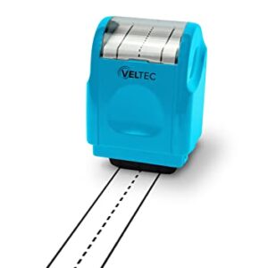 Veltec Dashed Handwriting Lines Practice Roller Stamp for Kids, Parents and Teachers (Light Blue)