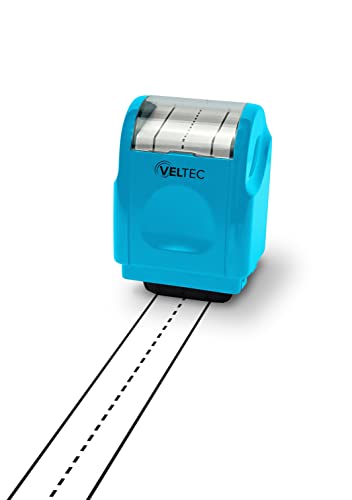 Veltec Dashed Handwriting Lines Practice Roller Stamp for Kids, Parents and Teachers (Light Blue)