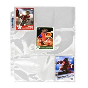 Ultra Pro 9 Pocket Pages Silver Series 100 Pages of Card Sleeves for Trading Card Binder, Baseball Card Binder, Pokemon Card Sleeves and Baseball Card Sleeves