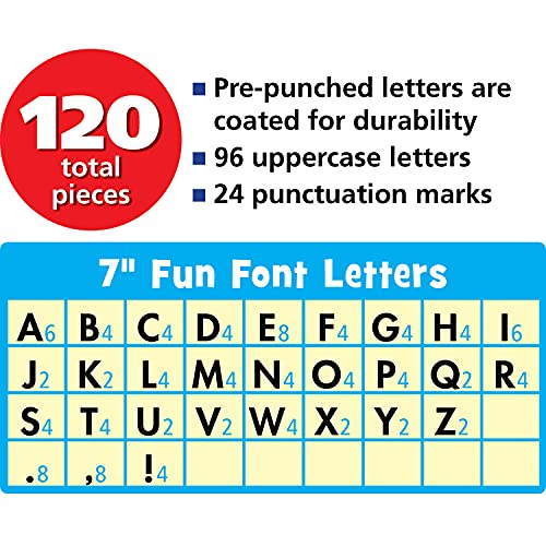 Teacher Created Resources 77282 Electric Bright 7" Fun Font Letters