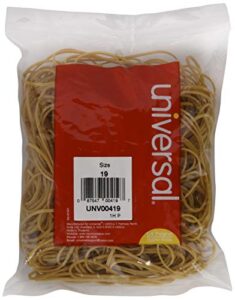 universal 00419 19-size rubber bands (335 per pack), beige