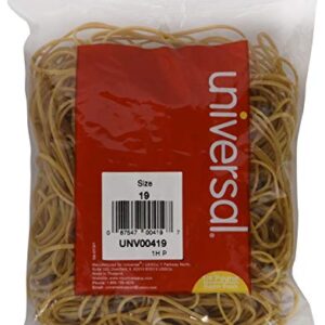 Universal 00419 19-Size Rubber Bands (335 Per Pack), Beige