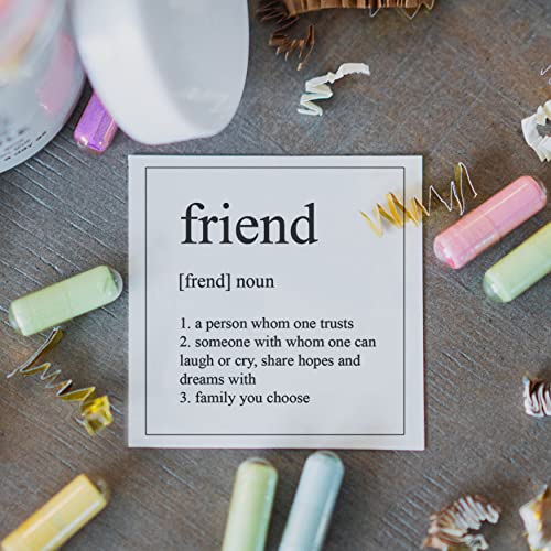 messagepillco Messages in a Bottle Friendship Gift for Your Bestfriend (50PCS) Pre-Written Capsule Letters in Plastic Jar BFF Gifts Perfect for Unique Birthday Gifts, Sister and Valentine’s Day