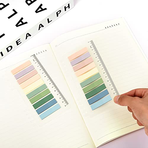 1000 Sheets Transparent Sticky Notes,Waterproof Translucent Color Morandi Sticky Tabs,See Through Sticky Notes, Pastel Clear Self-Sticky Page Flags Book Markers Stickers