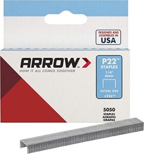 arrow 224 heavy duty p22 staples for use with plier-type paper and bag staplers in restaurants, offices, classrooms, 5050-pack, 1/4-inch