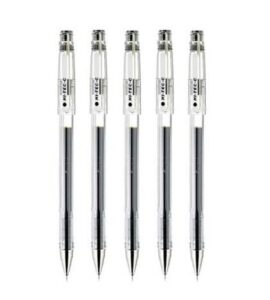 pilot hi-tec-c 04 gel ink pen, ultra fine point 0.4mm, black ink, lh-20c4, value set of 5