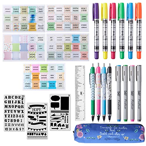 Mr. Pen- Bible Kit, Bible Journaling Supplies, Bible Journaling Kit, Highlighters for Bible Pages, Bible Pens No Bleed, Bible Highlighters and Pens No Bleed, Bible Journaling, Bible Study Journal