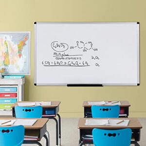 VIZ-PRO Dry Erase Board/Whiteboard, 48 x 36 Inches, Wall Mounted Board for School Office and Home