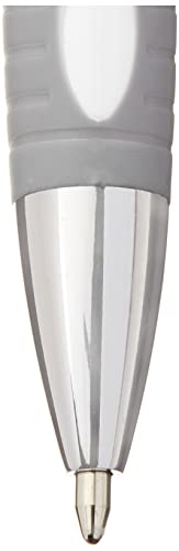 Amazon Basics Retractable Ballpoint Pens White Barrel, Medium Point 1.0mm, Black Ink, 12 Pack