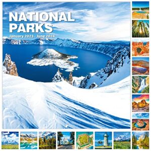 2023 wall calendar – national parks wall calendar 2023-2024, jan 2023 – jun 2024, 24″ x 12″ (open), calendar with hanging hook, blocks and holidays – national parks with breathtaking photographs