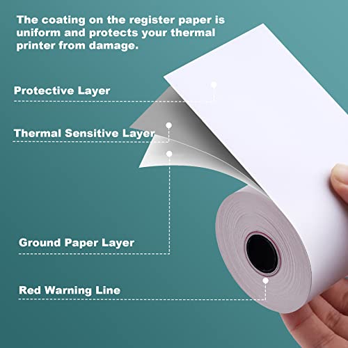 SJPACK Thermal Paper 3 1/8 x 230ft Pos Receipt Paper, 10 Rolls Cash Register Roll TM-T88 T-20 T-90 SRP-350 370