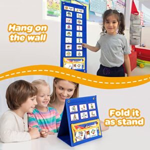 Torlam Visual Schedule for Kids Chore Chart, Morning Bedtime Routine Chart for Toddlers, Responsibility Daily Schedule Board Communication Cards Autism Learning Materials for Home School, 86 Cards