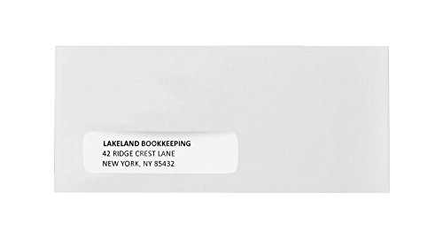 500 Number 10 Single Window Envelopes - Thick Gummed Seal - Designed for Secure Mailing of Quickbooks Checks, Invoices, Business Statements, Personal Letters - 4 1/8 x 9 1/2