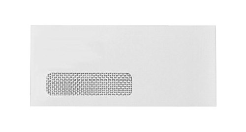 500 Number 10 Single Window Envelopes - Thick Gummed Seal - Designed for Secure Mailing of Quickbooks Checks, Invoices, Business Statements, Personal Letters - 4 1/8 x 9 1/2