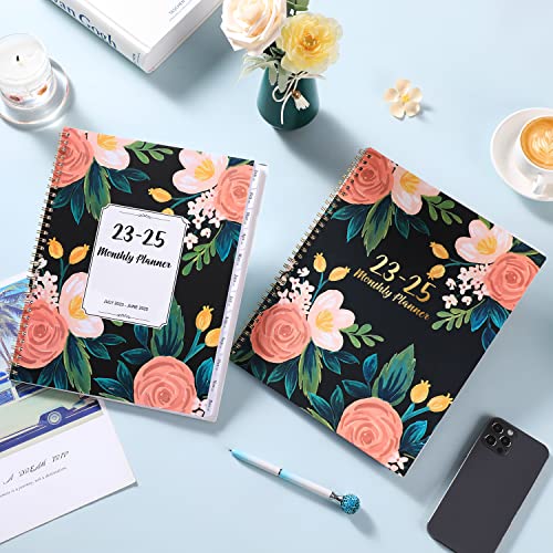 Monthly Planner 2023-2025 - Jul. 2023 - Jun. 2025, Monthly Calendar 2023-2025, 9" x 11", 2 Year Monthly Planner with Monthly Tabs, Flexible Cover,Twin-Wire Binding, Perfect Organizer