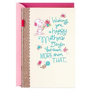 hallmark peanuts mother’s day card (snoopy with flowers)