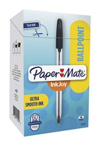 paper mate inkjoy 50st ballpoint pens, medium point (1.0mm), black, 60 count