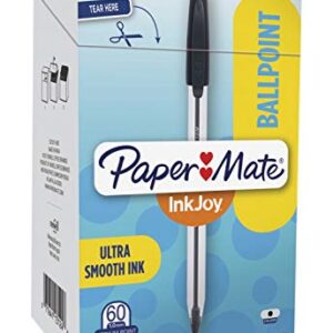 Paper Mate InkJoy 50ST Ballpoint Pens, Medium Point (1.0mm), Black, 60 Count