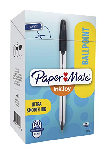 Paper Mate InkJoy 50ST Ballpoint Pens, Medium Point (1.0mm), Black, 60 Count