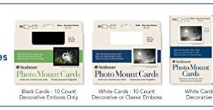 Strathmore 105-682 Photo Mount Cards, White Classic Embossed Border, 100 Cards & Envelopes