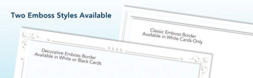 Strathmore 105-682 Photo Mount Cards, White Classic Embossed Border, 100 Cards & Envelopes