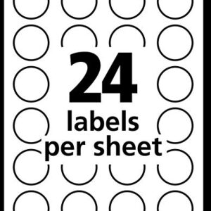 AVERY Print/Write Self-Adhesive Removable Labels, 0.75 Inch Diameter, Green, 1008 per Pack (05463)