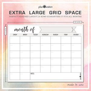 Magnetic Dry Erase Refrigerator Calendar by planOvation | Large Calendar Whiteboard Monthly Planner Magnet. (Grey)