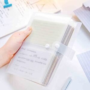 YOAVIP 3x5 Index Cards Clear Plastic Holder Organizer Pouches Book Binder 40 Page Hold 160 Cards