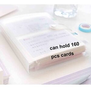 YOAVIP 3x5 Index Cards Clear Plastic Holder Organizer Pouches Book Binder 40 Page Hold 160 Cards