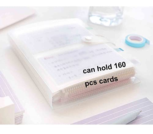 YOAVIP 3x5 Index Cards Clear Plastic Holder Organizer Pouches Book Binder 40 Page Hold 160 Cards