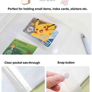 YOAVIP 3x5 Index Cards Clear Plastic Holder Organizer Pouches Book Binder 40 Page Hold 160 Cards