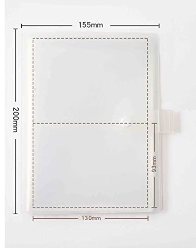 YOAVIP 3x5 Index Cards Clear Plastic Holder Organizer Pouches Book Binder 40 Page Hold 160 Cards