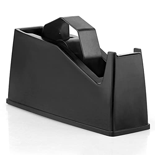 Heat Tape Dispenser, Masking Tape Dispenser, Holder Fits 1" and 3" Core, 6.8 x 2.2 x 3.4 Inch, Desktop Tape Dispenser, Heat Tape for Sublimation(Black)